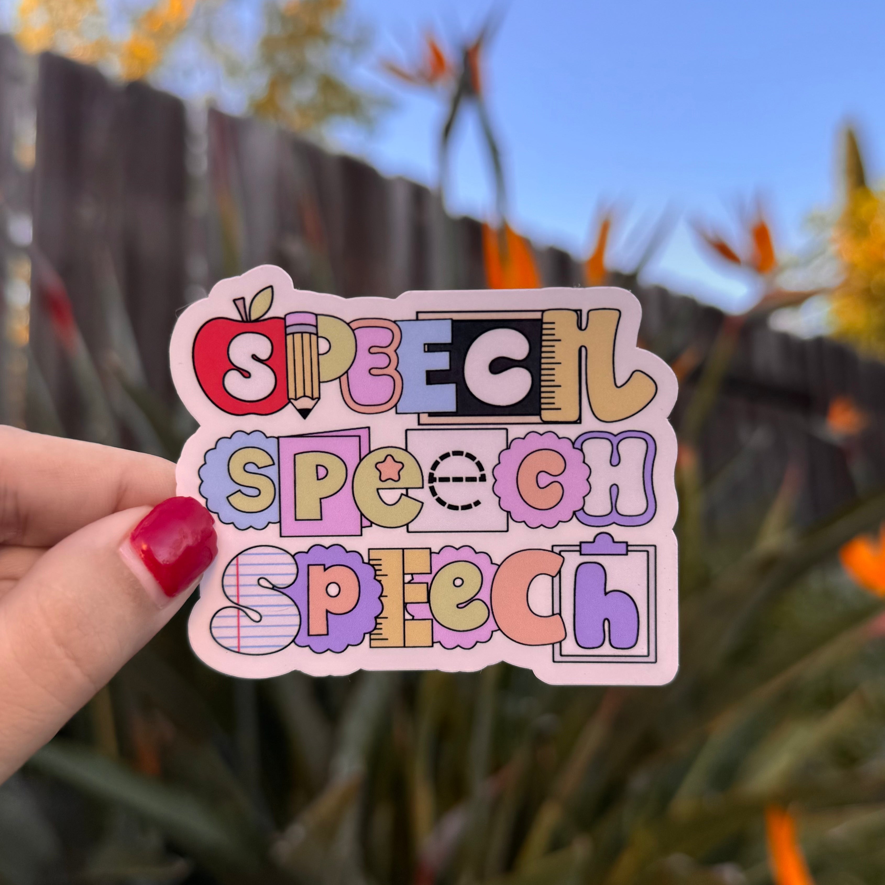 Speech Speech Speech Sticker – Speaking of Samantics
