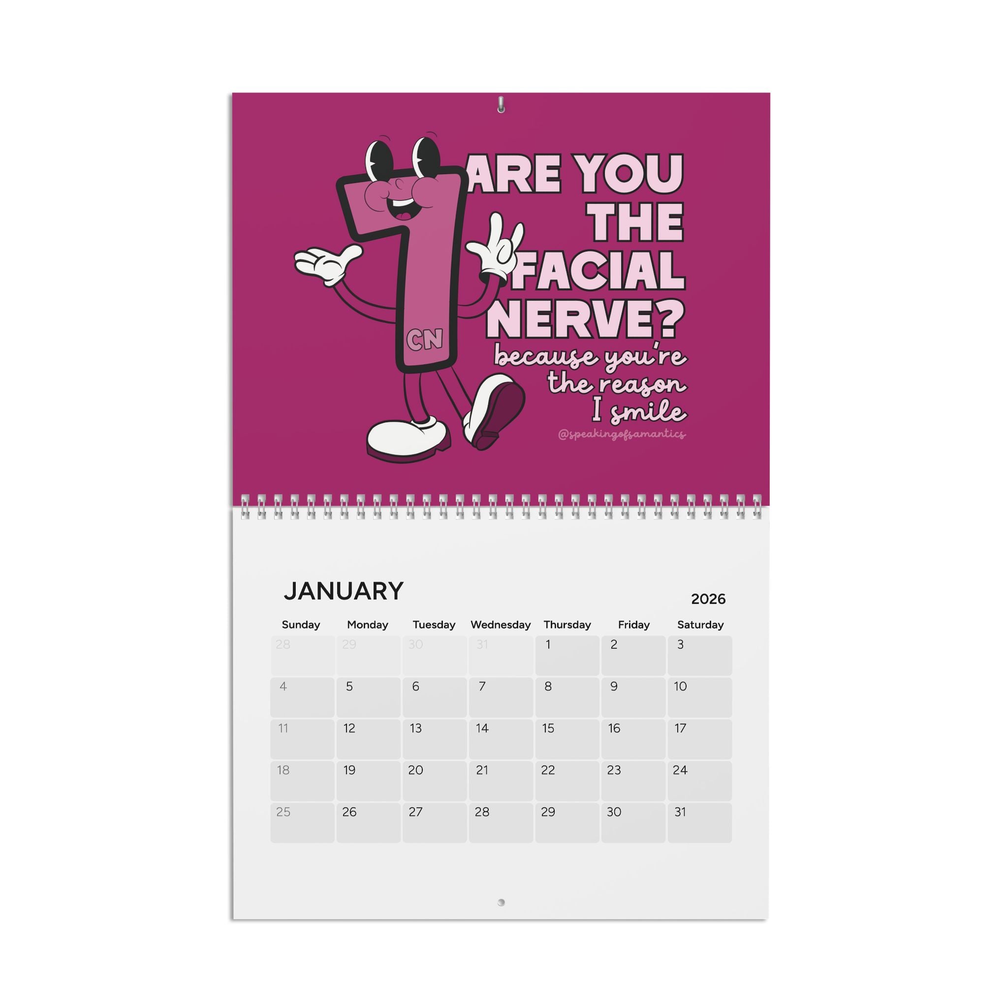2026 Medical SLP Calendar – Speaking of Samantics
