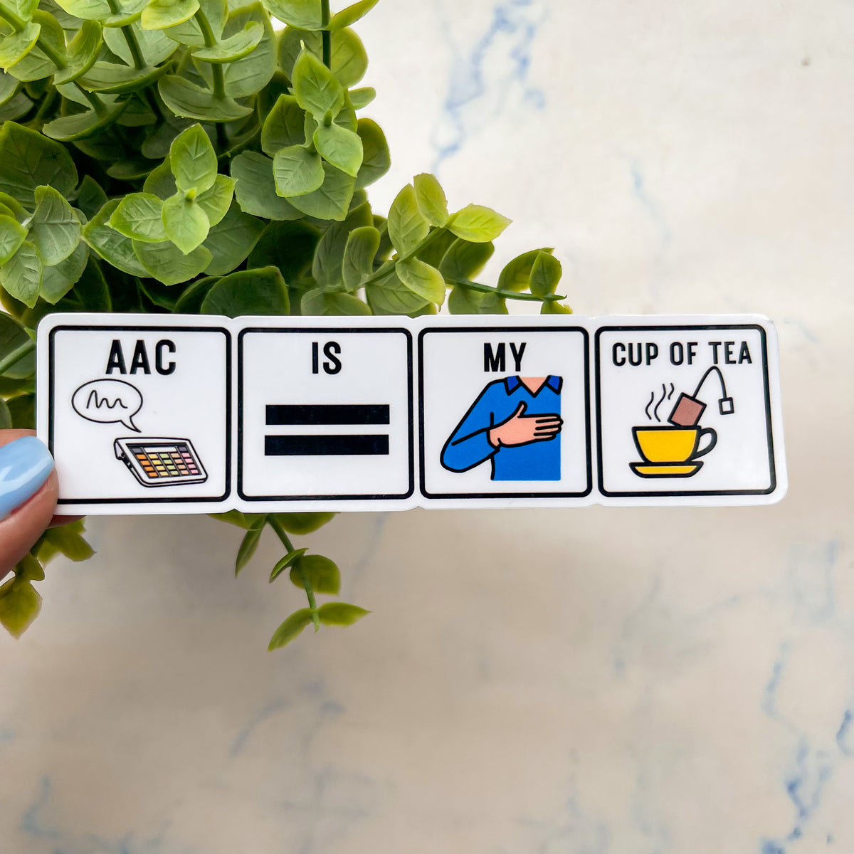 AAC Is My Cup of Tea Sticker – Speaking of Samantics